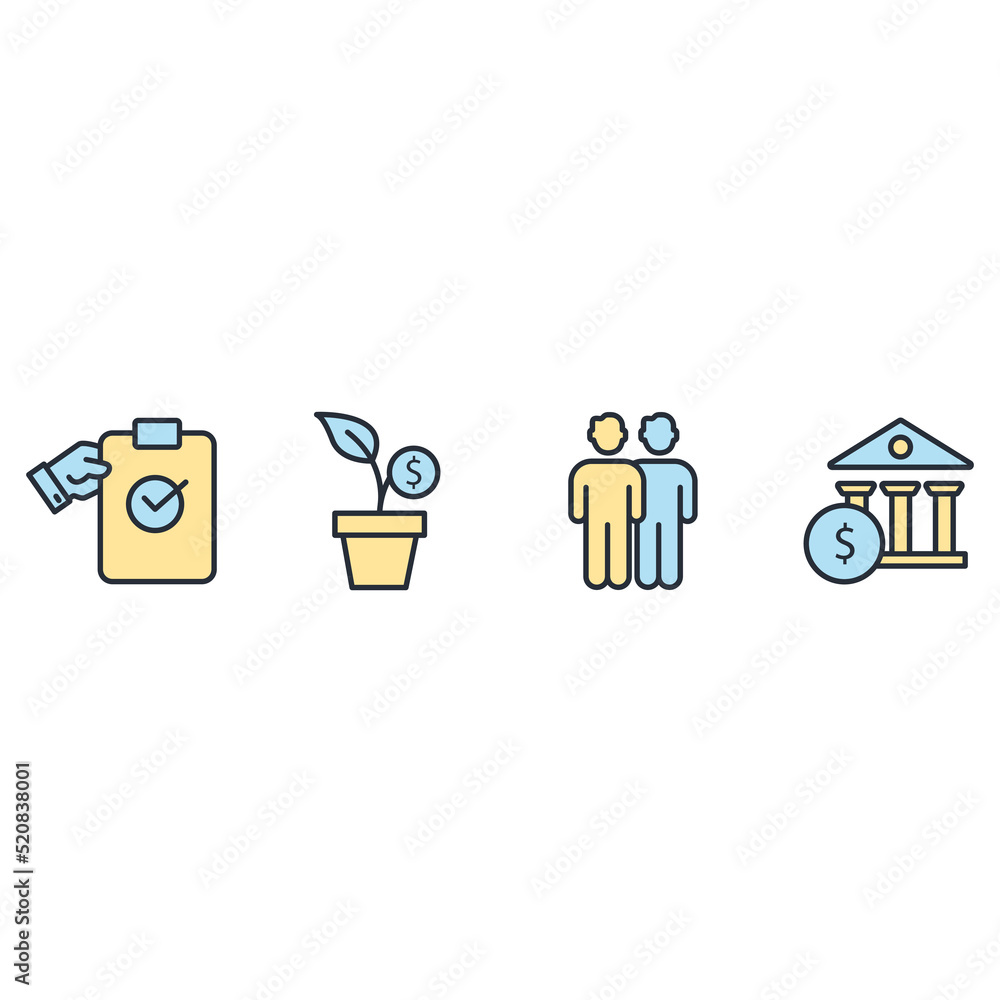 Esop - Employee Stock Ownership Plan icons set . Esop - Employee Stock ...