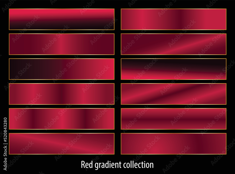Abstract Red gradients set collection Stock Vector | Adobe Stock