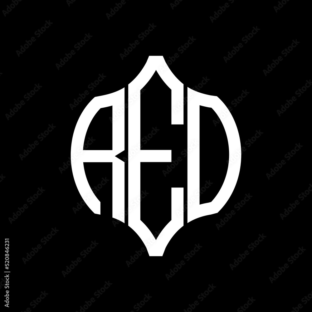 REO letter logo. REO best black background vector image. REO Monogram ...