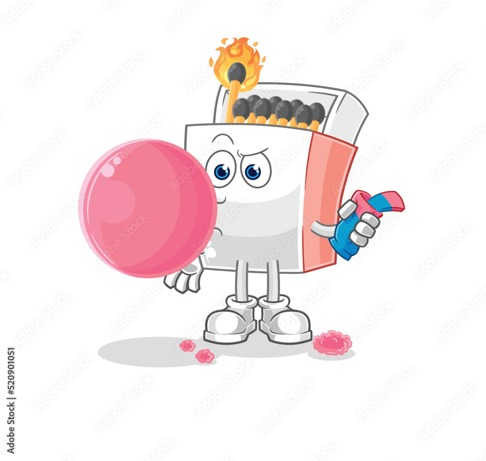 matchbox chewing gum vector. cartoon character Stock Vector | Adobe Stock