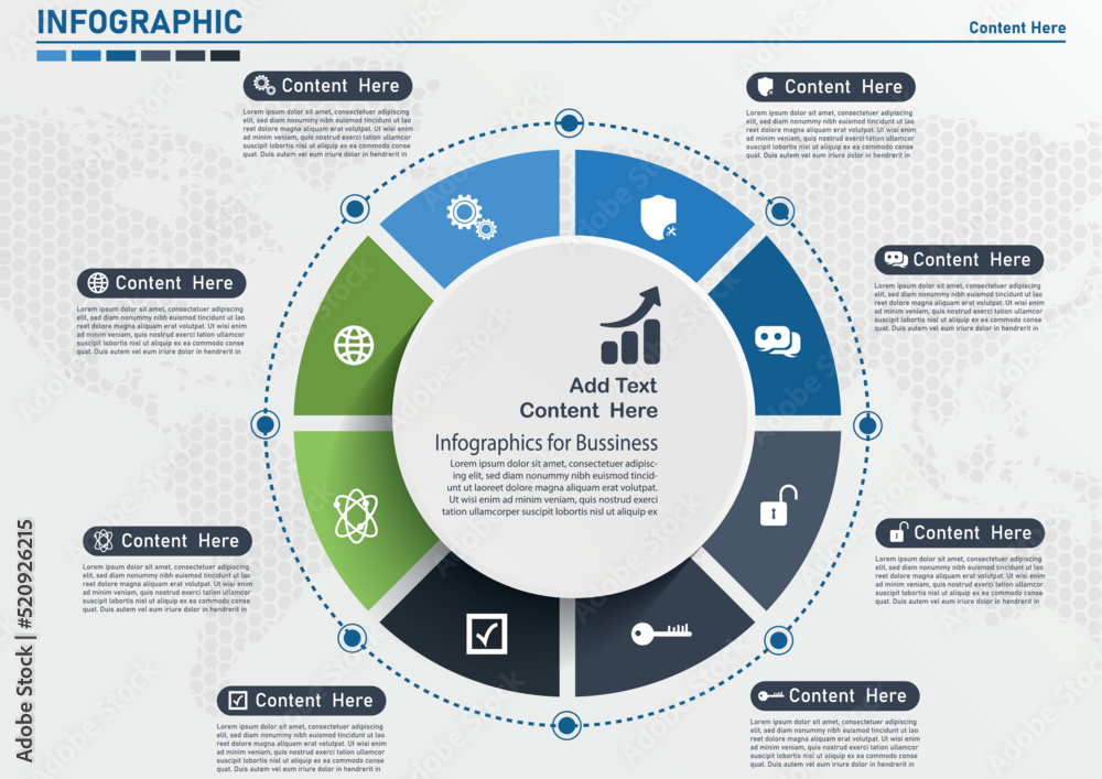 Infographic circle banner. Template for graph, report, presentation, data visualisation, cycling ...