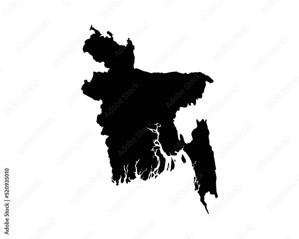 Stock-Vektorgrafik „Bangladesh Map. Bangladeshi Country Map. Black and ...