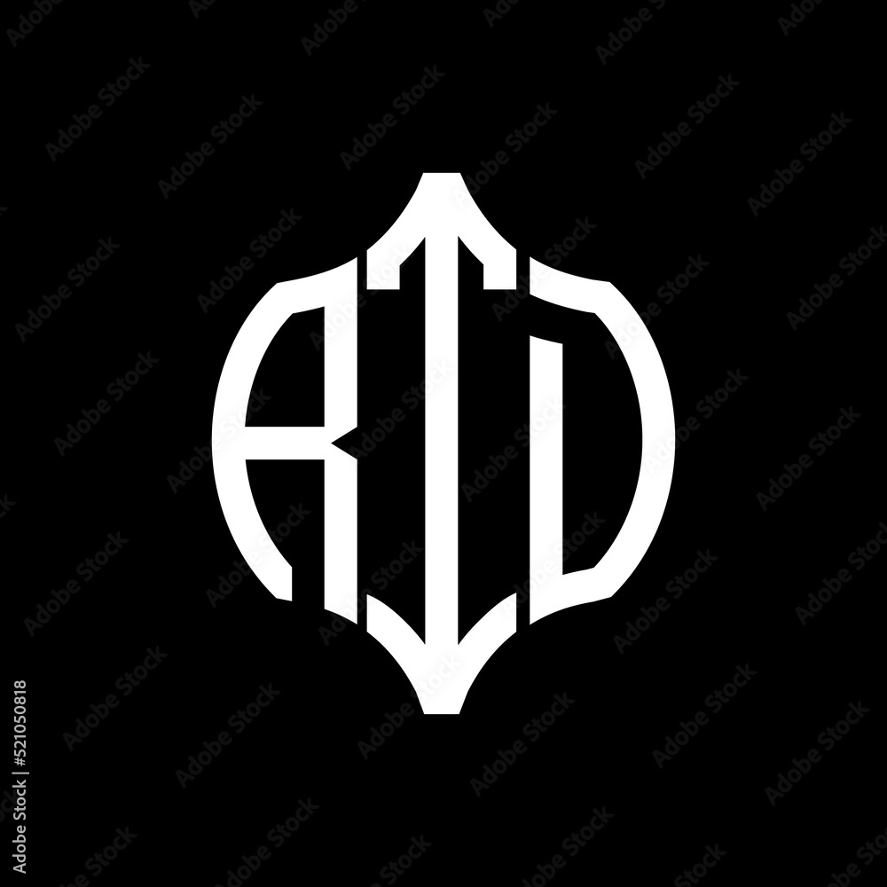 RTD letter logo. RTD best black background vector image. RTD Monogram ...