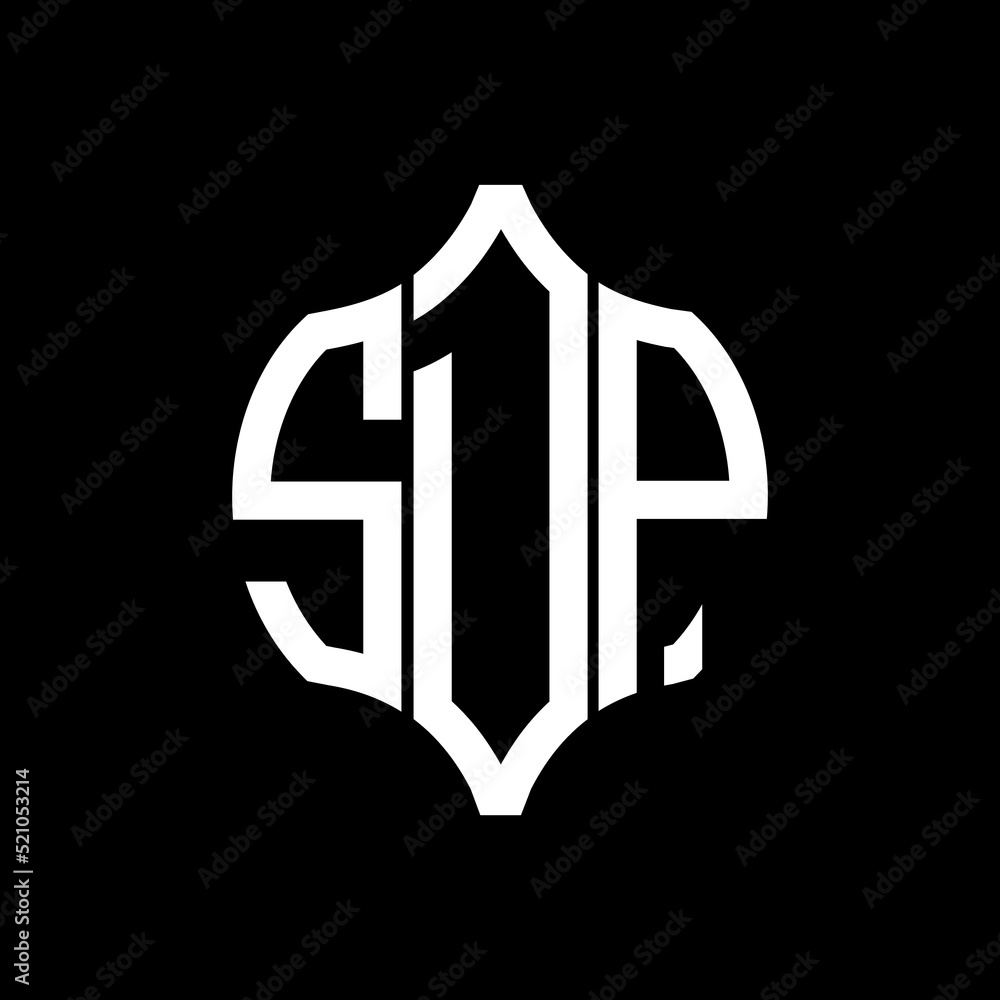 SDP letter logo. SDP best black background vector image. SDP Monogram ...