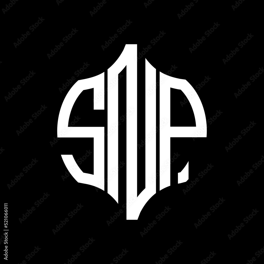 SNP letter logo. SNP best black background vector image. SNP Monogram ...