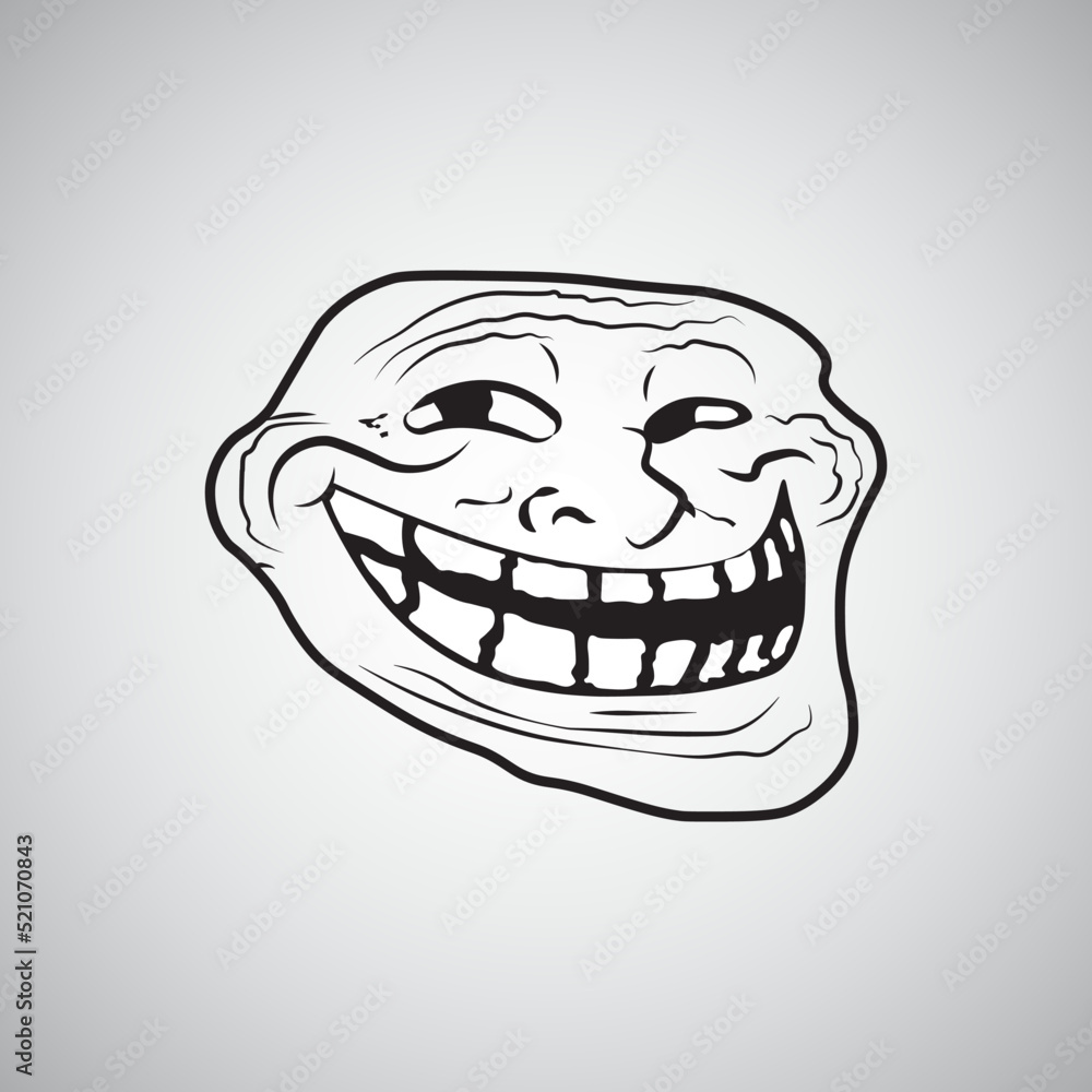 Troll face icon. Vector Stock Vector | Adobe Stock