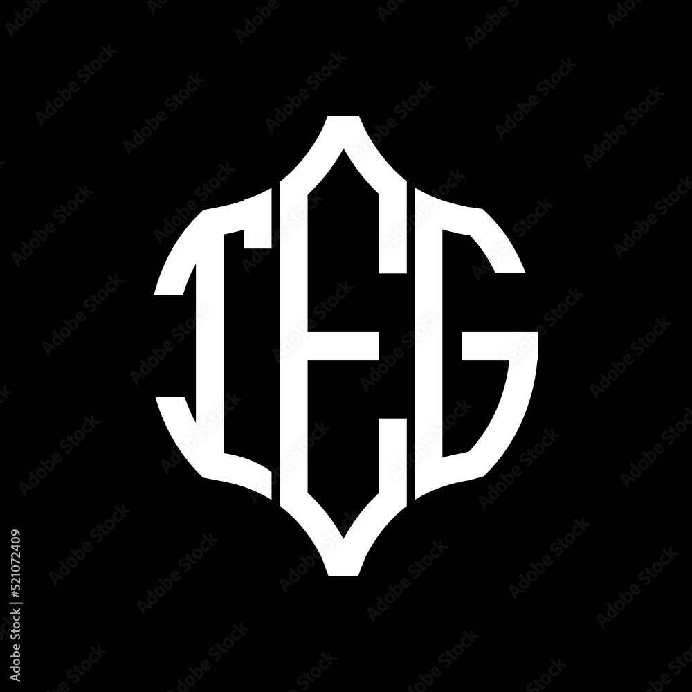 TEG letter logo. TEG best black background vector image. TEG Monogram ...