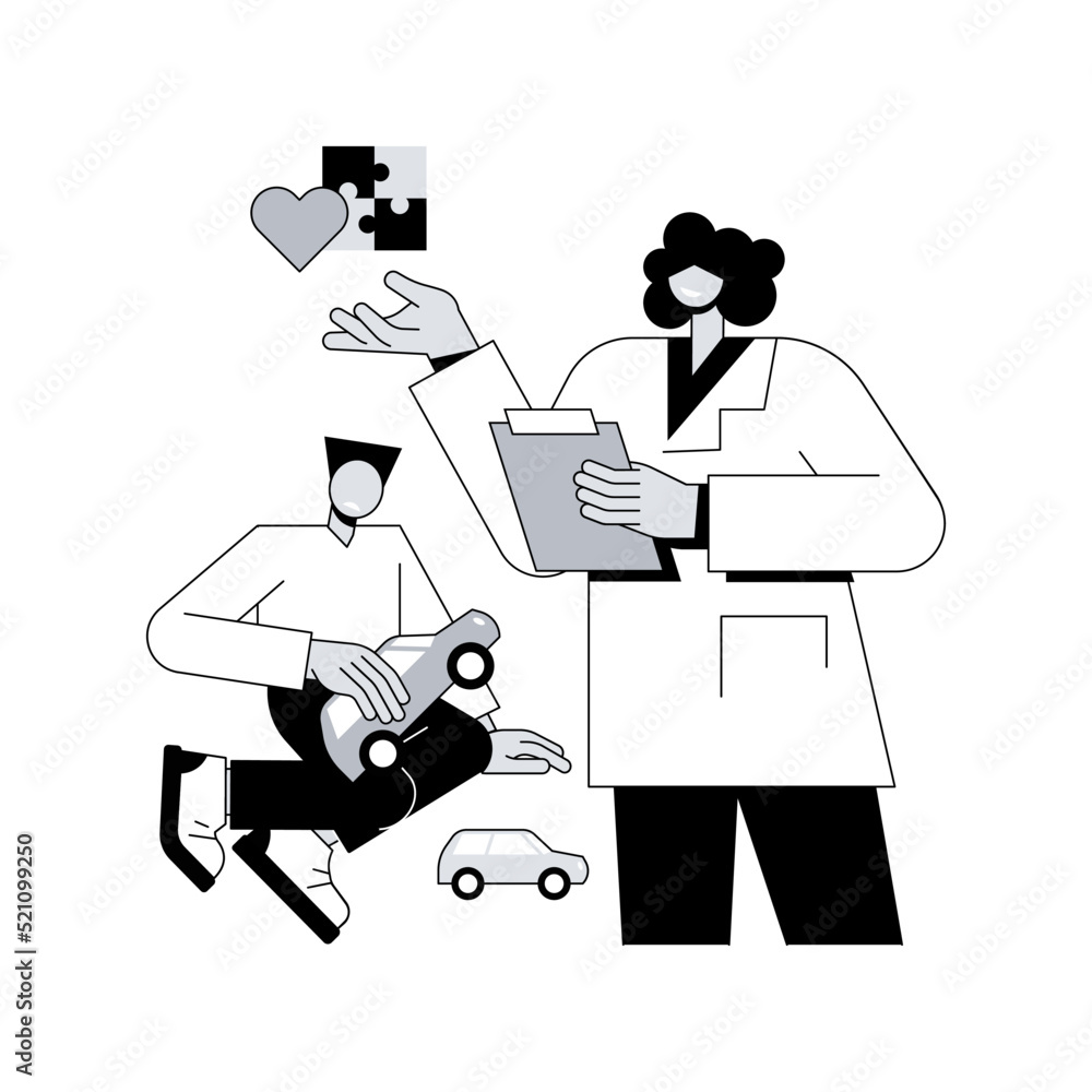 Autism center abstract concept vector illustration. Learning disability ...