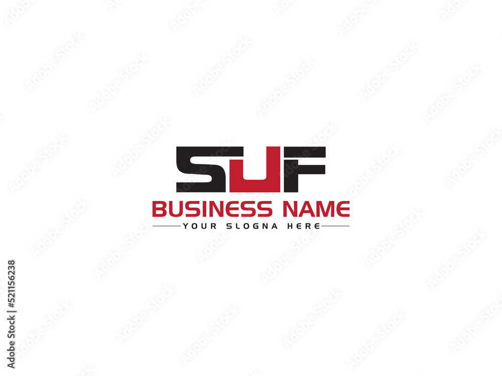 Letter SUF s u f Logo Icon Vector Image Design With Unique Three ...