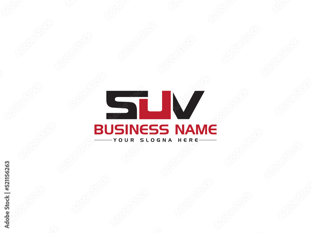 Letter SUV s u v Logo Icon Vector Image Design With Unique Three ...