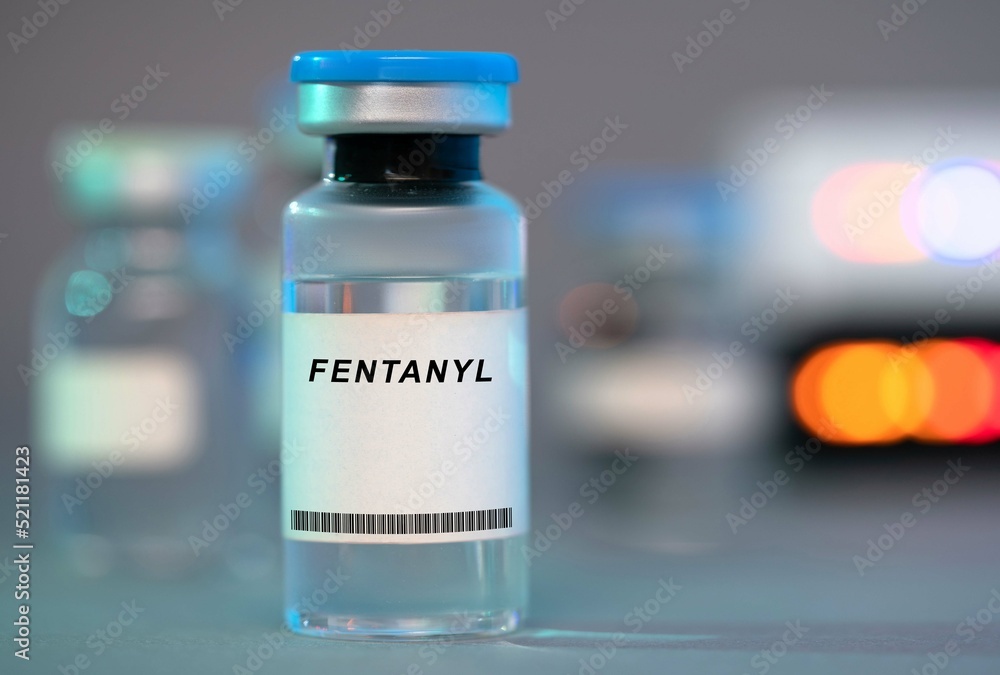 Stock-Foto „Fentanyl medical bottle fentanyl is opioid used as pain ...
