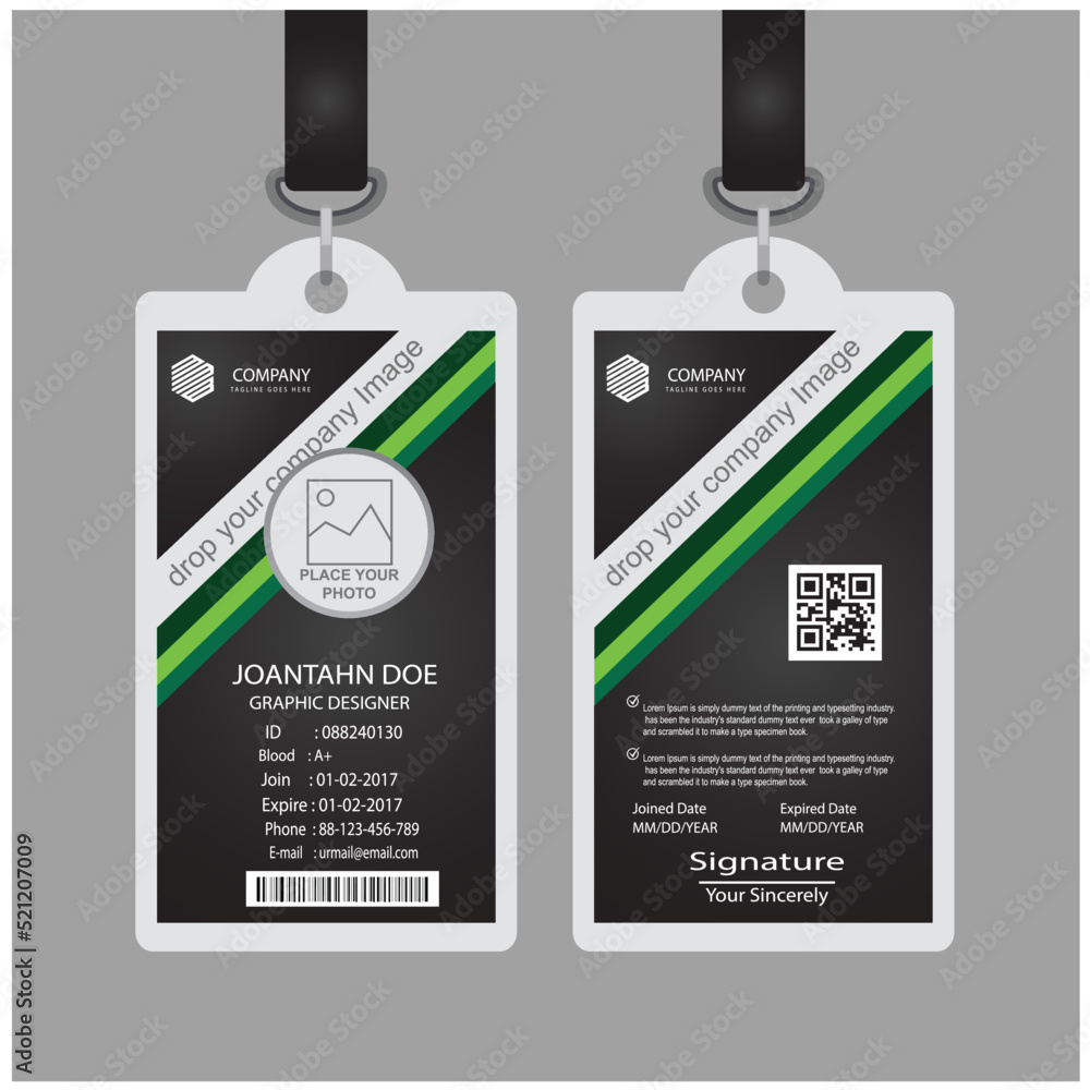 Business Id Card, best id card design, Professional Employee ID card ...