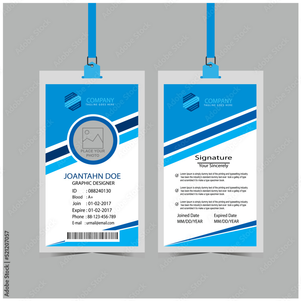 Business Id Card, best id card design, Professional Employee ID card ...