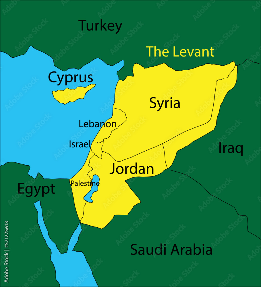 illustration of history and geography, Maps of the Levant, The Levant ...
