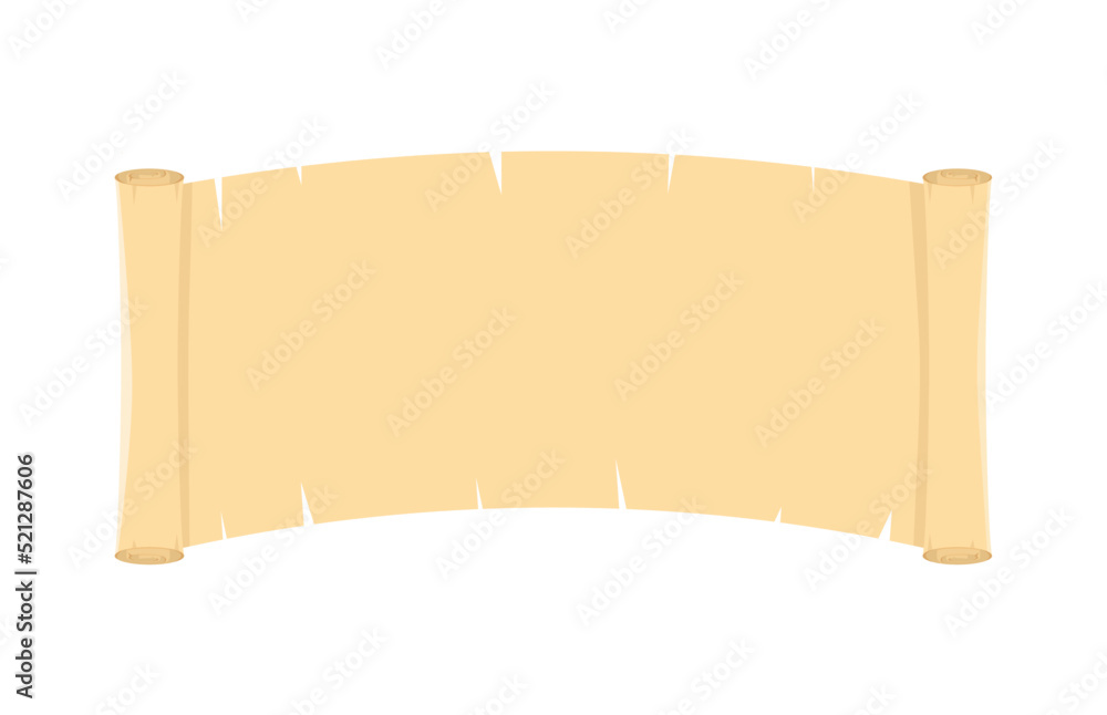 Papyrus scroll, parchment paper with old texture, vector banner ...