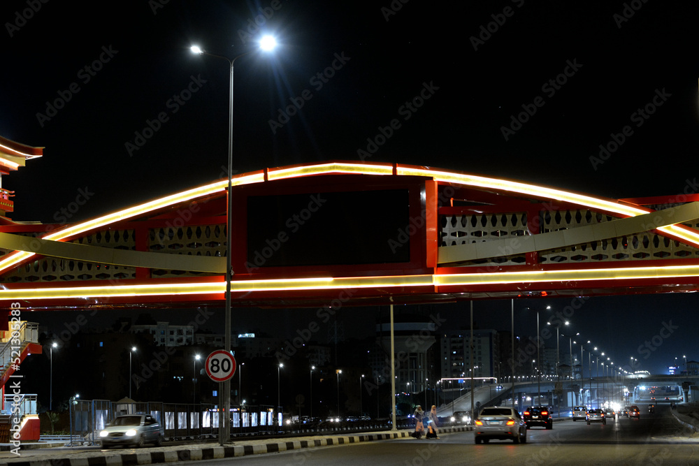Stockfoto Cairo, Egypt, August 4 2022: Shinzo Abe axis patrol highway ...