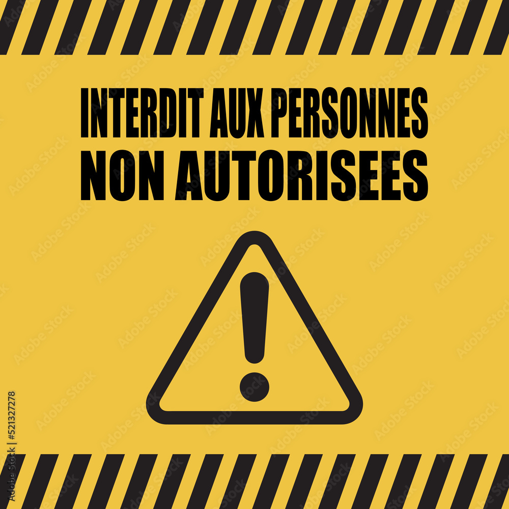 Logo interdit aux personnes non autorisées. Stock Vector | Adobe Stock