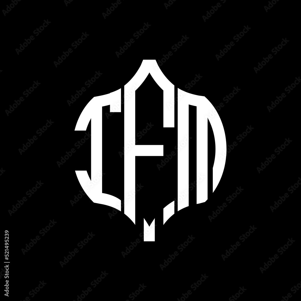 TFM letter logo. TFM best black background vector image. TFM Monogram ...