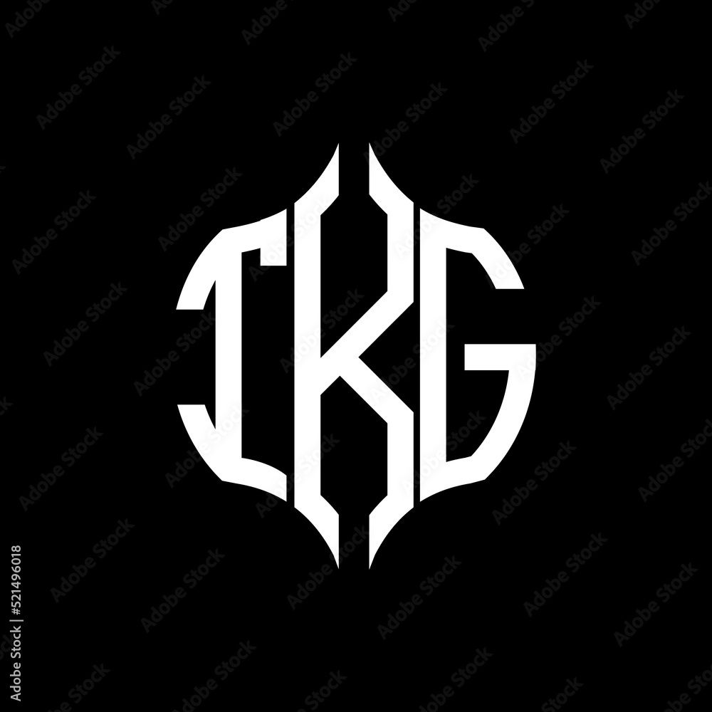 TKG letter logo. TKG best black background vector image. TKG Monogram ...