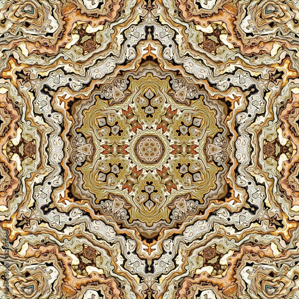 Mystical pattern design for the background. 3d illustration art for ...