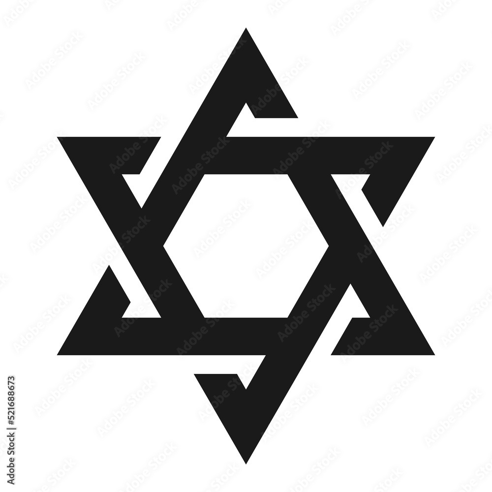 Star of David icon. Judaism and Jewish identity symbol illustration ...