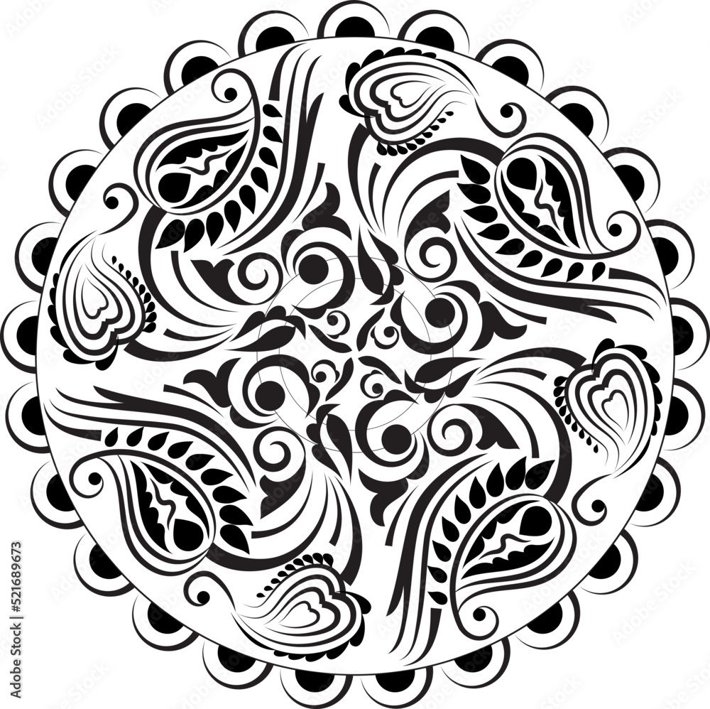 Indian Traditional and Cultural Rangoli, Alpona, Kolam, or Paisley ...