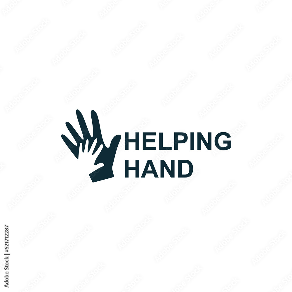 เวกเตอร์ Stock Helping hand logo design . Template symbol helping hand ...