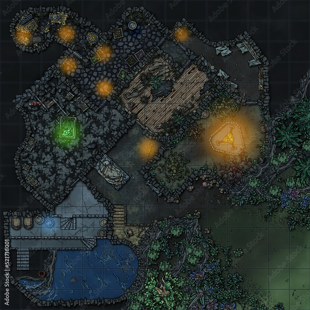 Ilustración de Stock Huge 30x30 in roleplaying tabletop map for any ...