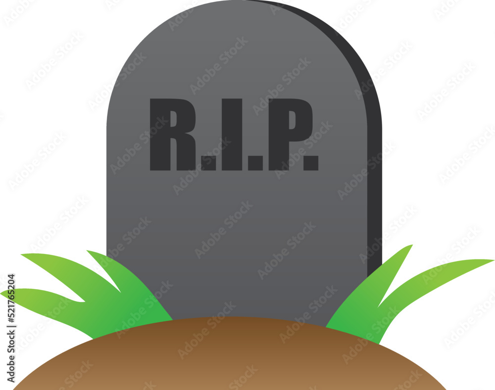 Tombstone Vector illustration image or clip art. Stock Vector | Adobe Stock