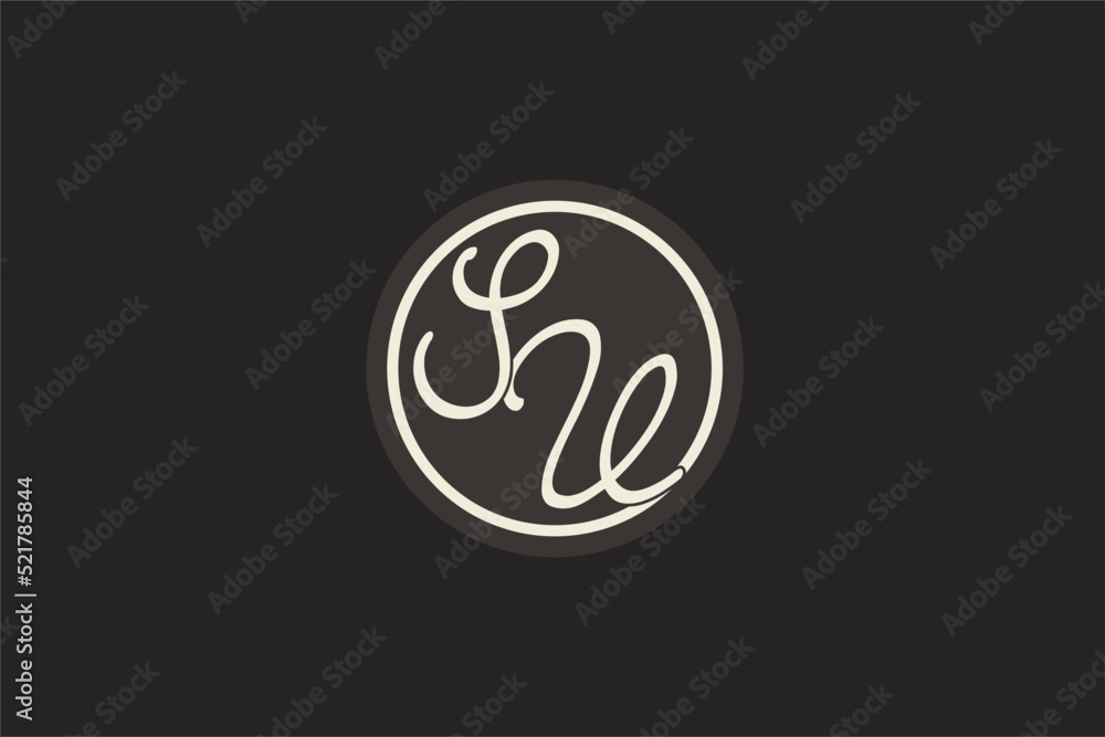 Initial letter SV monogram logo with simple and creative cirle line design ideas Stock Vector ...