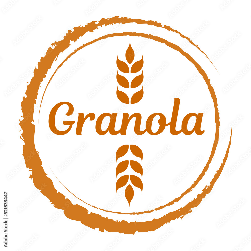 Granola logo vector. Collection of lettering compositions with ...