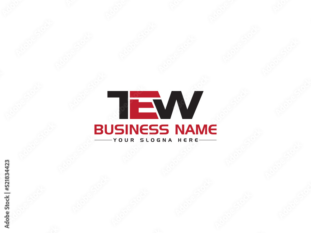 Colorful TEW Logo Letter Vector, Letter TE t e w Logo Icon Vector Stock ...