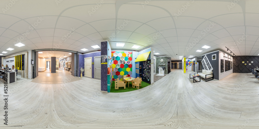 Foto de Stock Full spherical seamless hdri panorama 360 degrees in a ...