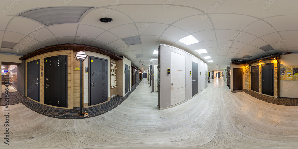 Full spherical seamless hdri panorama 360 degrees in a modern store for ...