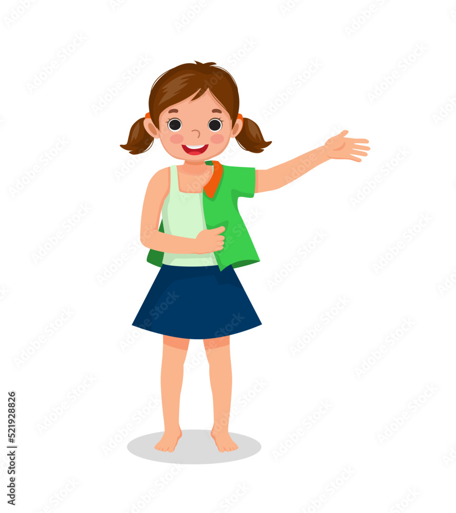 little girl wearing clothes get dressed daily routine activity Stock ...