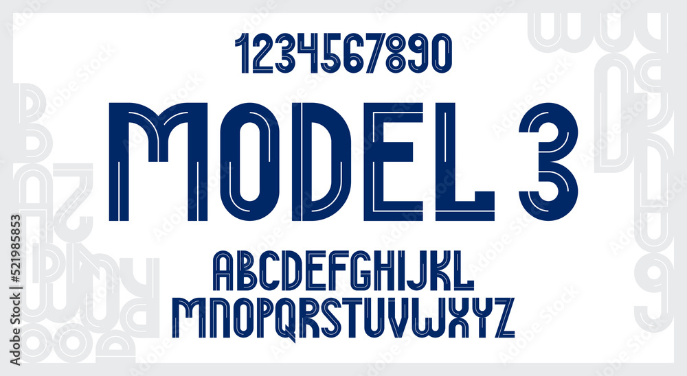 Abstract geometric original font vector typeset, logo creation alphabet ...