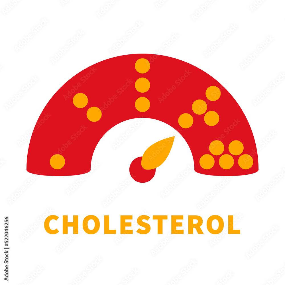 Image vectorielle Stock Cholesterol level on blocked blood vessel ...
