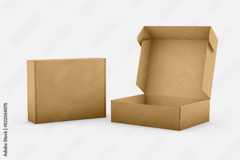Cardboard mailbox on white background. Stock Photo | Adobe Stock