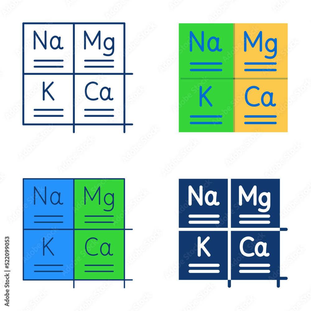 Periodic table of elements icon set Stock Vector | Adobe Stock