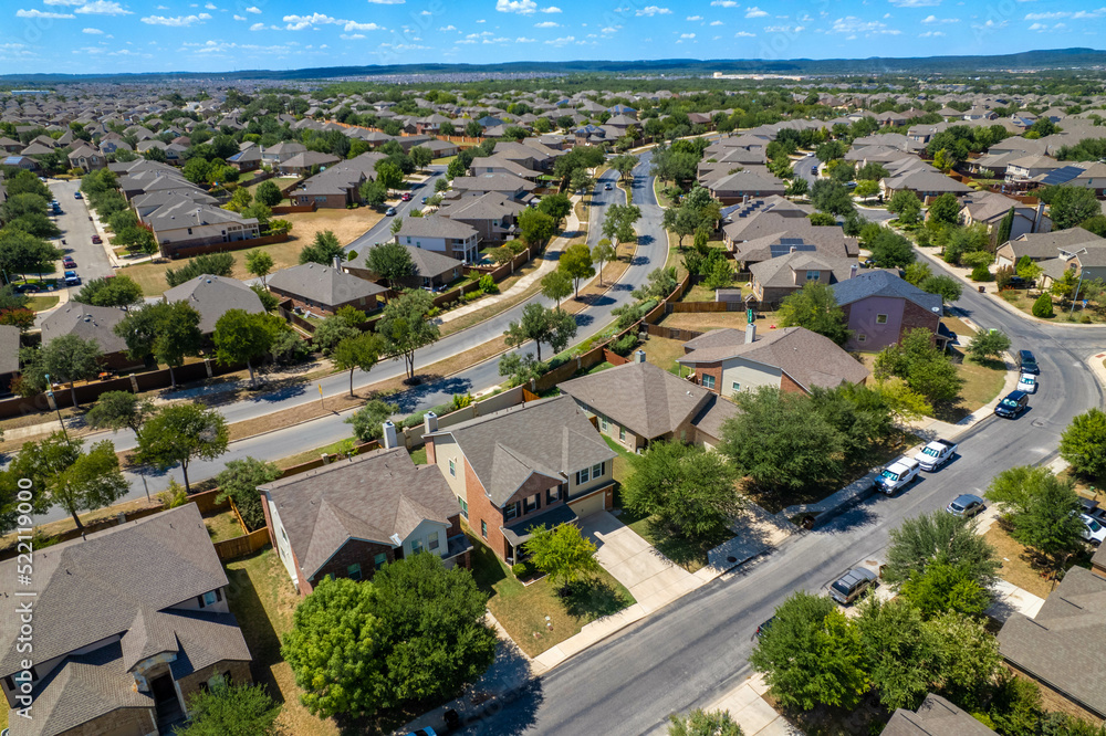 aerial view of a subdivision Stock Photo | Adobe Stock