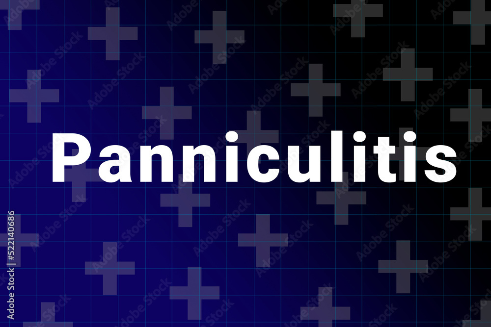 Panniculitis disease Illustration. Panniculitis title on medical ...