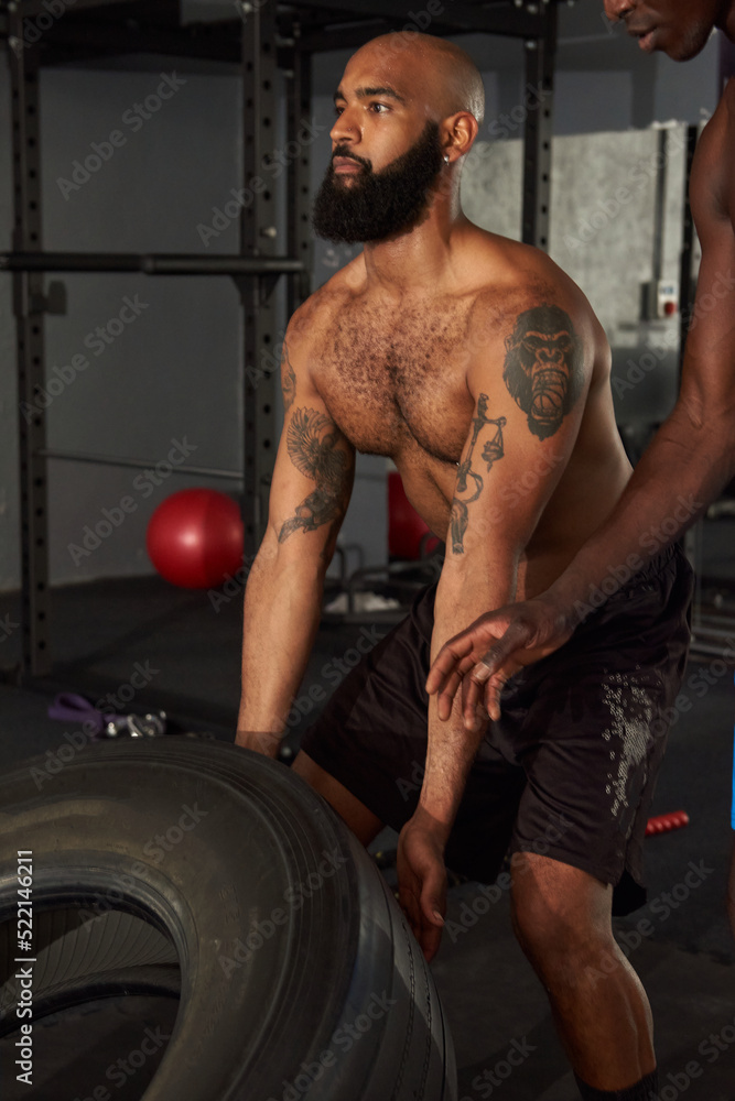 Friends Crossfit Workout In The Gym Stock Photo | Adobe Stock
