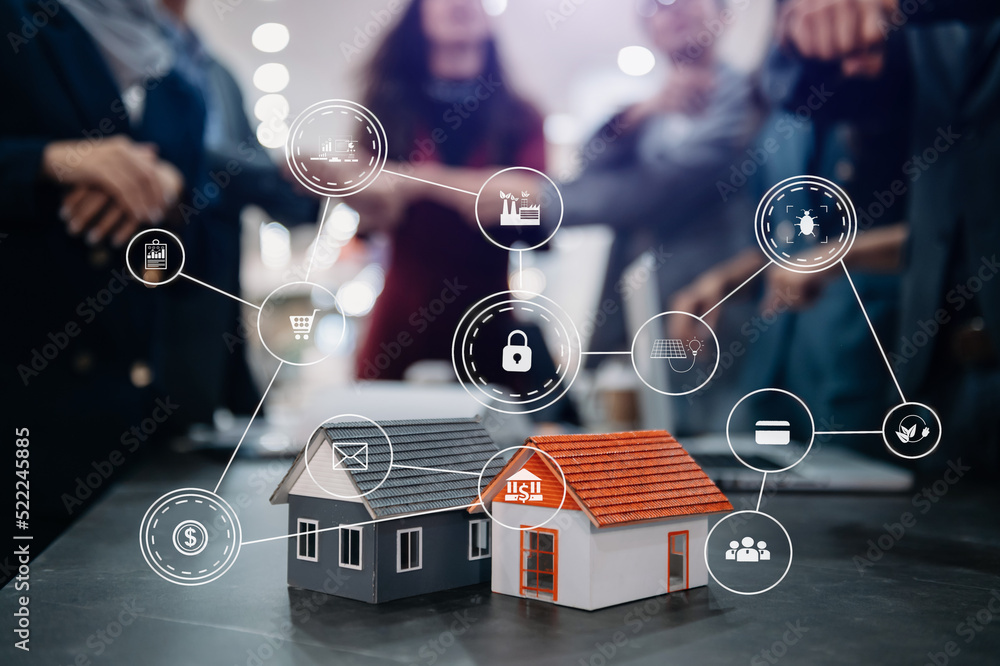 balancing the property sector The real estate agent is explaining the ...