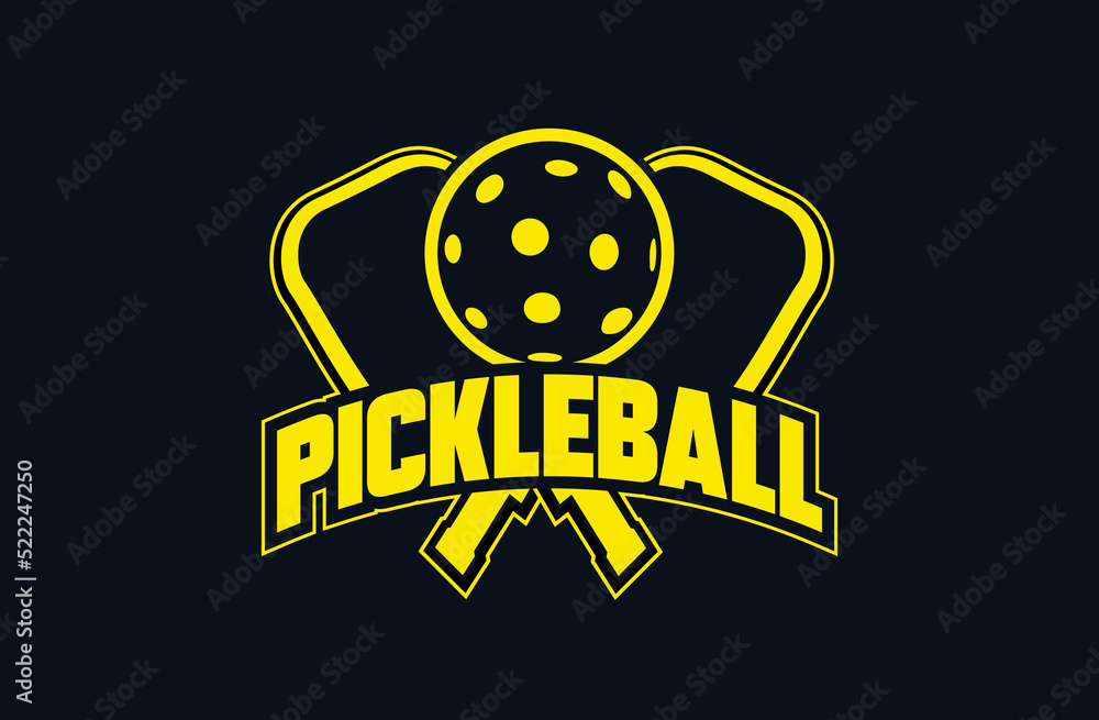 pickleball logo vector graphic for any business especially for sport ...