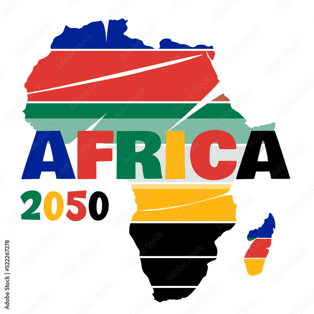 Africa map isolated . vector illustration ,African Colors Palette Stock ...