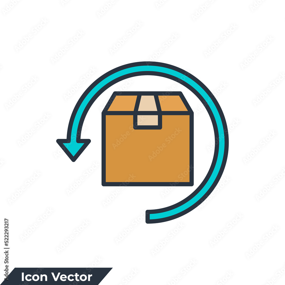 return icon logo vector illustration. Order Delivery and Reverse ...