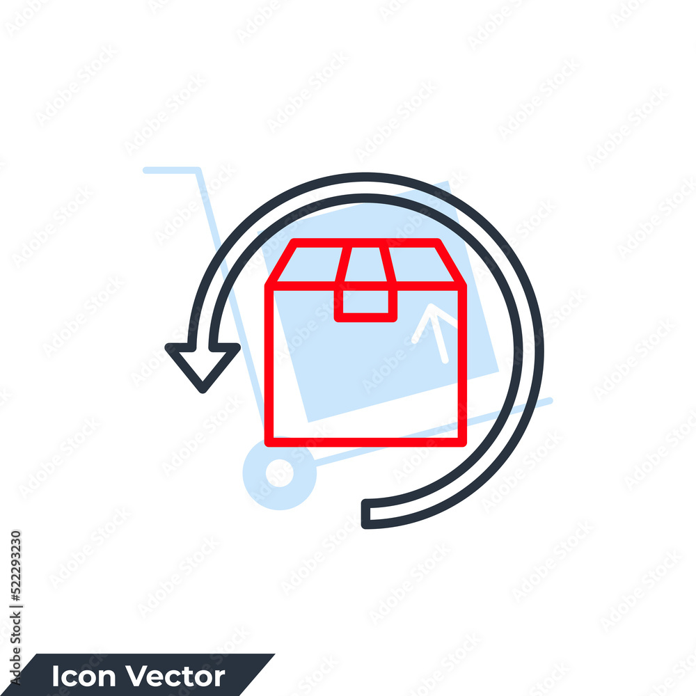 return icon logo vector illustration. Order Delivery and Reverse ...