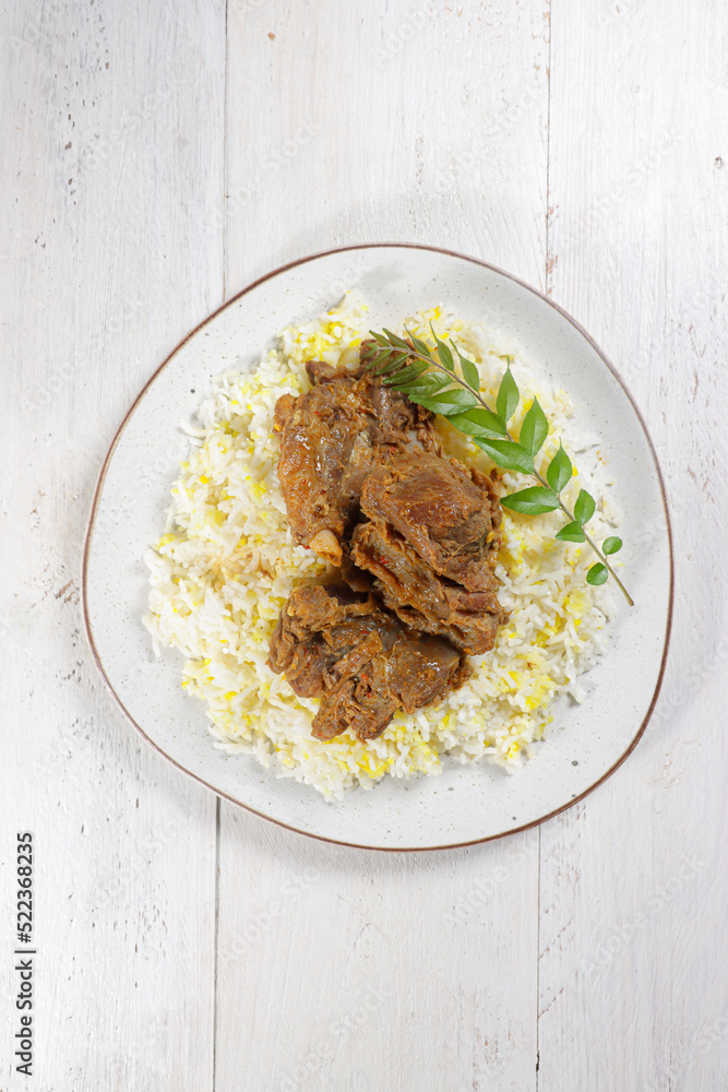 Beef ribs biryani Spicy Indian Malabar biryani Hyderabadi biryani, Dum ...