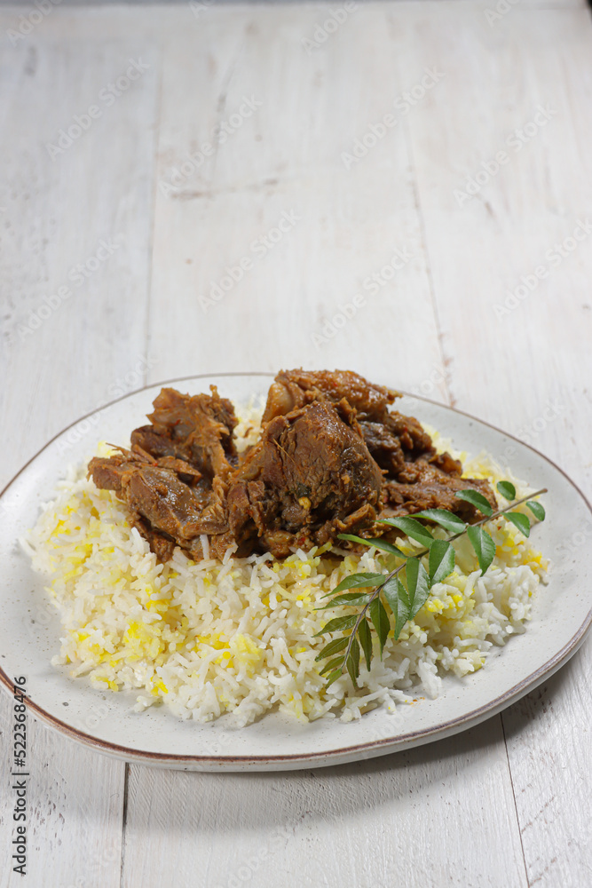 Beef ribs biryani Spicy Indian Malabar biryani Hyderabadi biryani, Dum ...