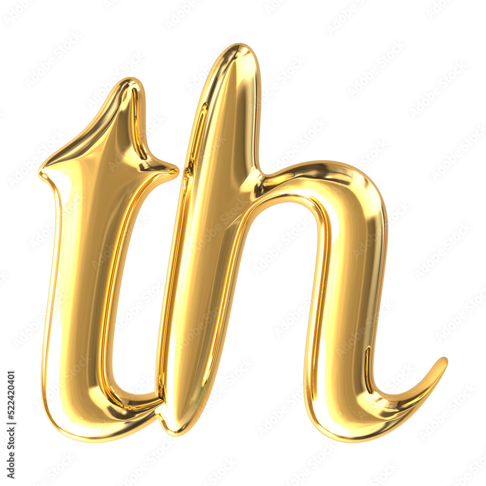 th gold 3d render Stock Illustration | Adobe Stock